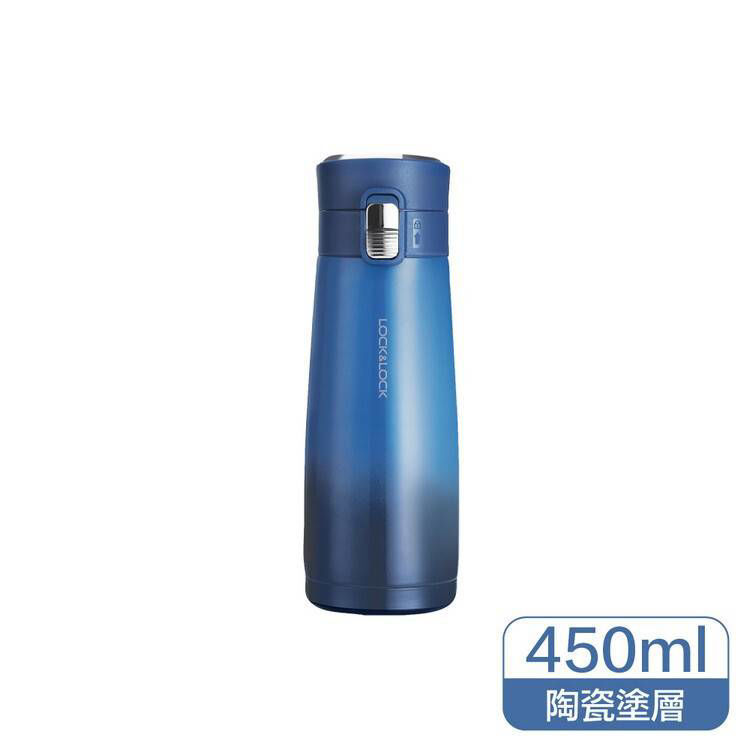 揪多多 | 買越多省越多 - 【LocknLock 樂扣樂扣】馬卡龍陶瓷彈跳保溫瓶/漸層系列-450ml(2色可選)