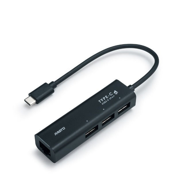 揪多多 | 買越多省越多 - 【RASTO】 RH5 Type-C轉RJ45網路孔+3孔USB集線器